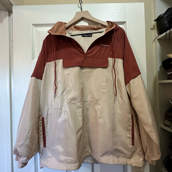 Wondery | Other | Womens Blush And Maroon Rain Jacket | Poshmark